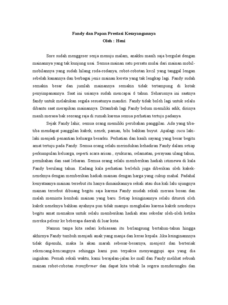#NULISBARENG6 - Fandy Dan Papan Prestasi Kesayangannya | PDF