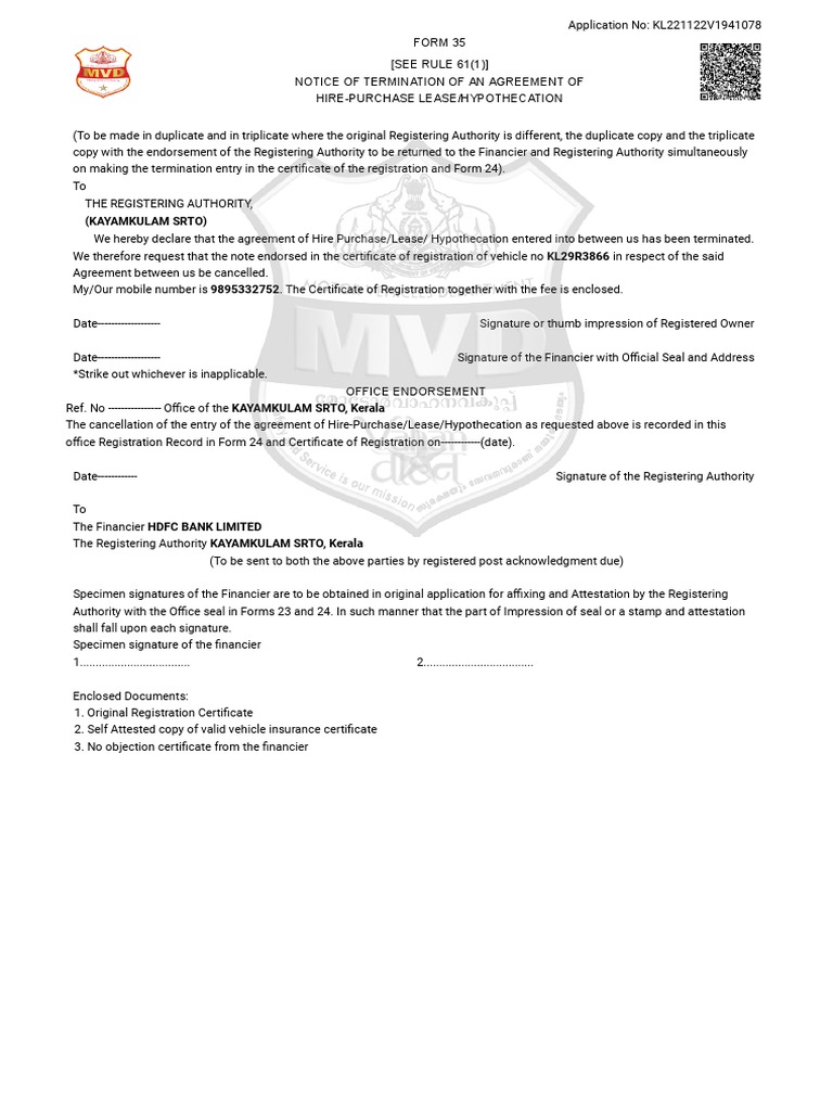 Form 35 PDF | PDF | Lease | Property Law
