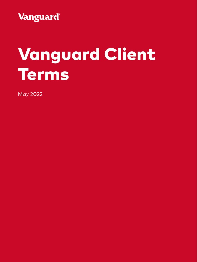 Vanguard Terms and Conditions | PDF | Pension | Trust Law