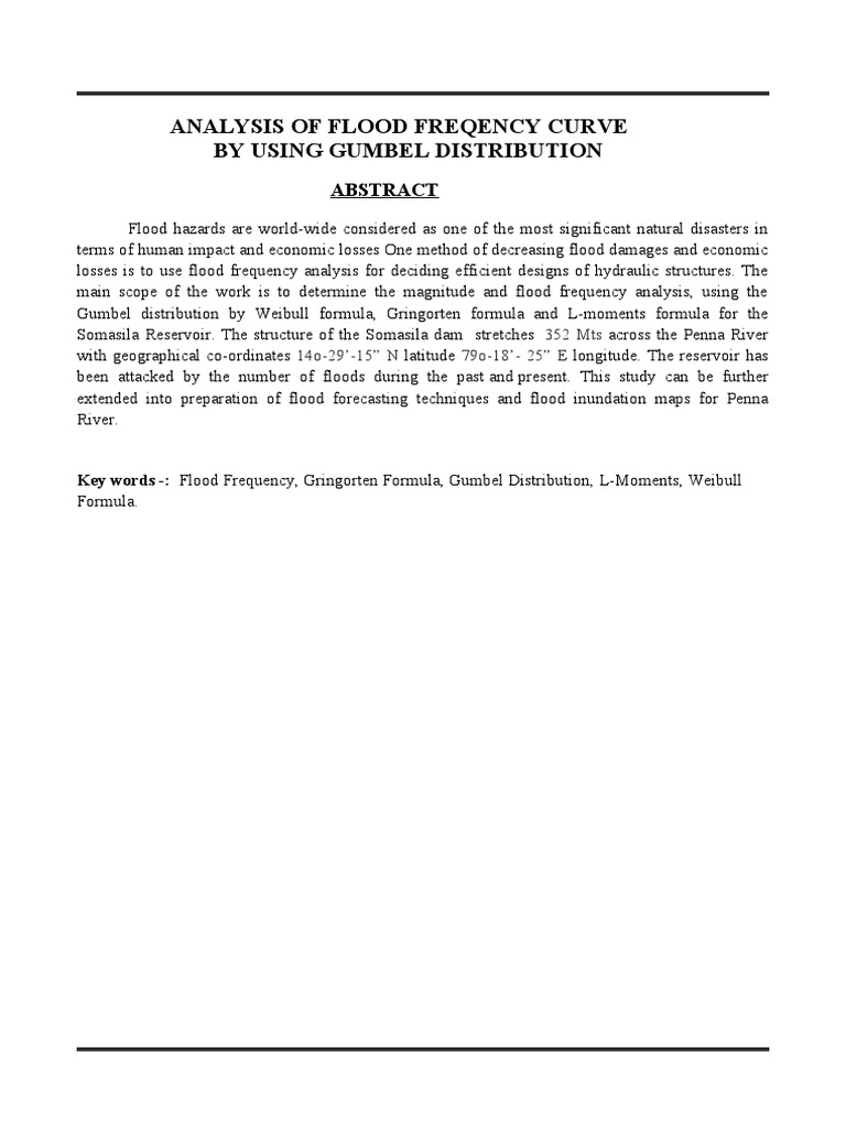 Analysis of Flood Freqency Curve | PDF | Flood | Statistics