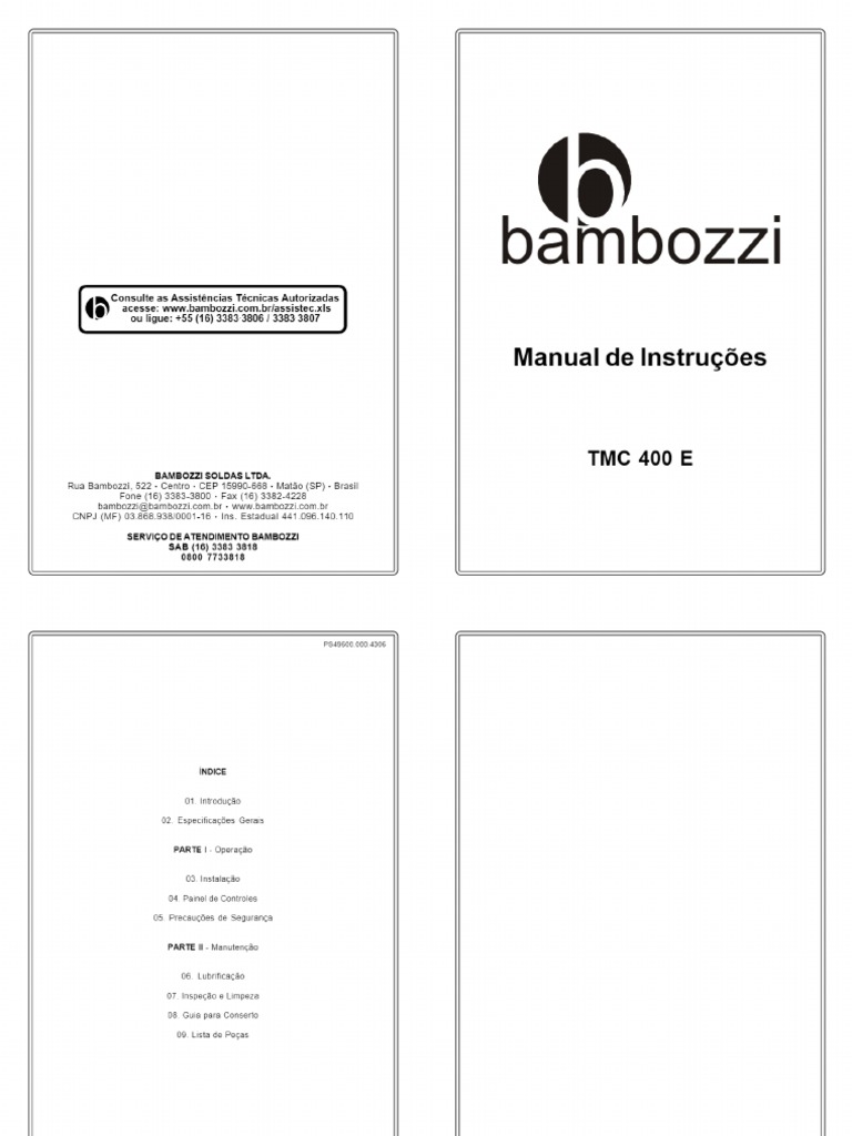 Manual de Instruções TMC 400 E - Manualzz | PDF