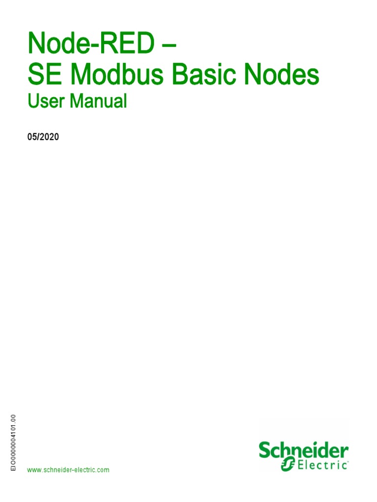 SE Modbus Basic Nodes User Manual PDF | PDF | Transmission Control Protocol | Internet Of Things