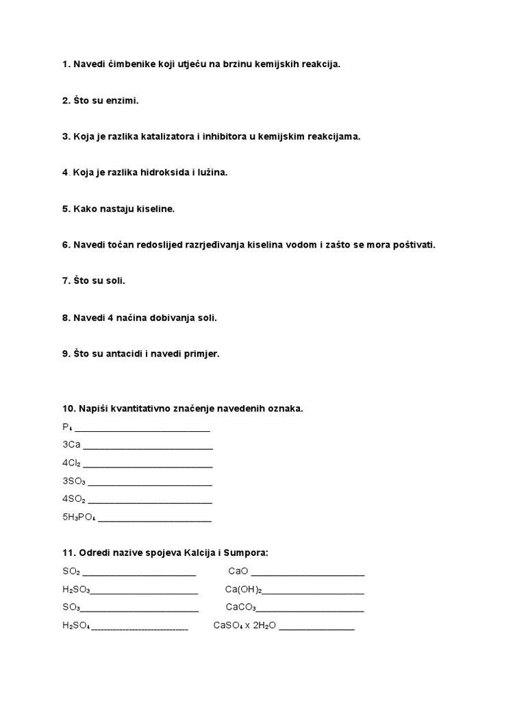 Kemijske Promjene I Svojstva Tvari-Teorija I Zadaci | PDF