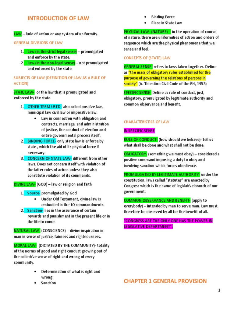 Introduction of Law Reviewer | PDF | Law Of Obligations | Damages