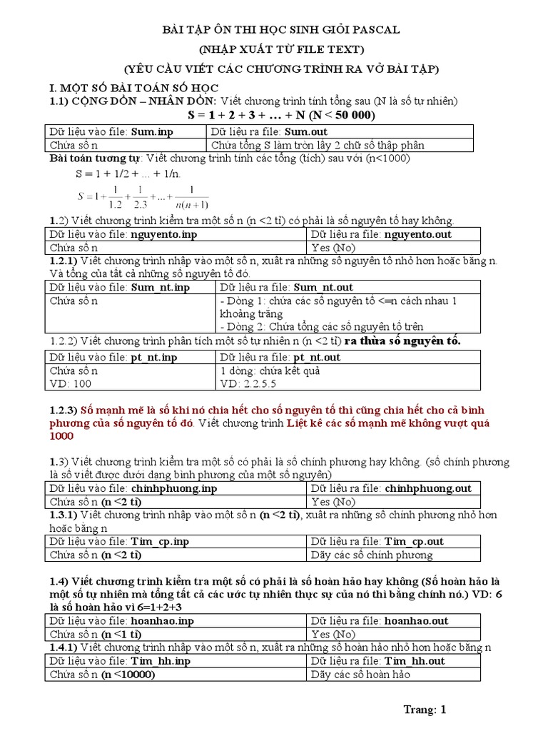 Giao-trinh_Pascal_bai-tap | PDF
