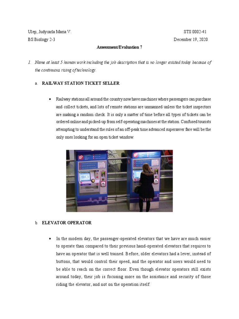 STS - Assessment 7 Robots PDF | PDF | Robot | Robotics