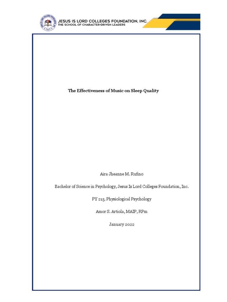 Concept Paper | PDF | Sleep | Cognition Concept Paper | PDF | Sleep | Cognition