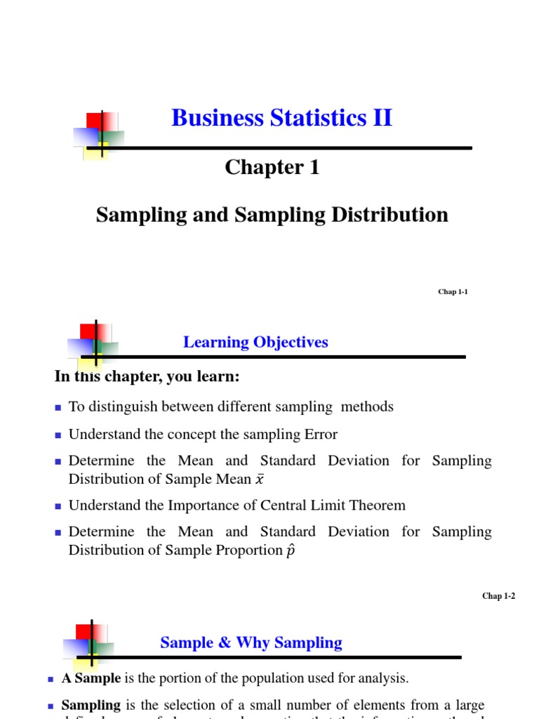 Chapter - 1.sampling and Sampling Distrabution | PDF | Sampling ...