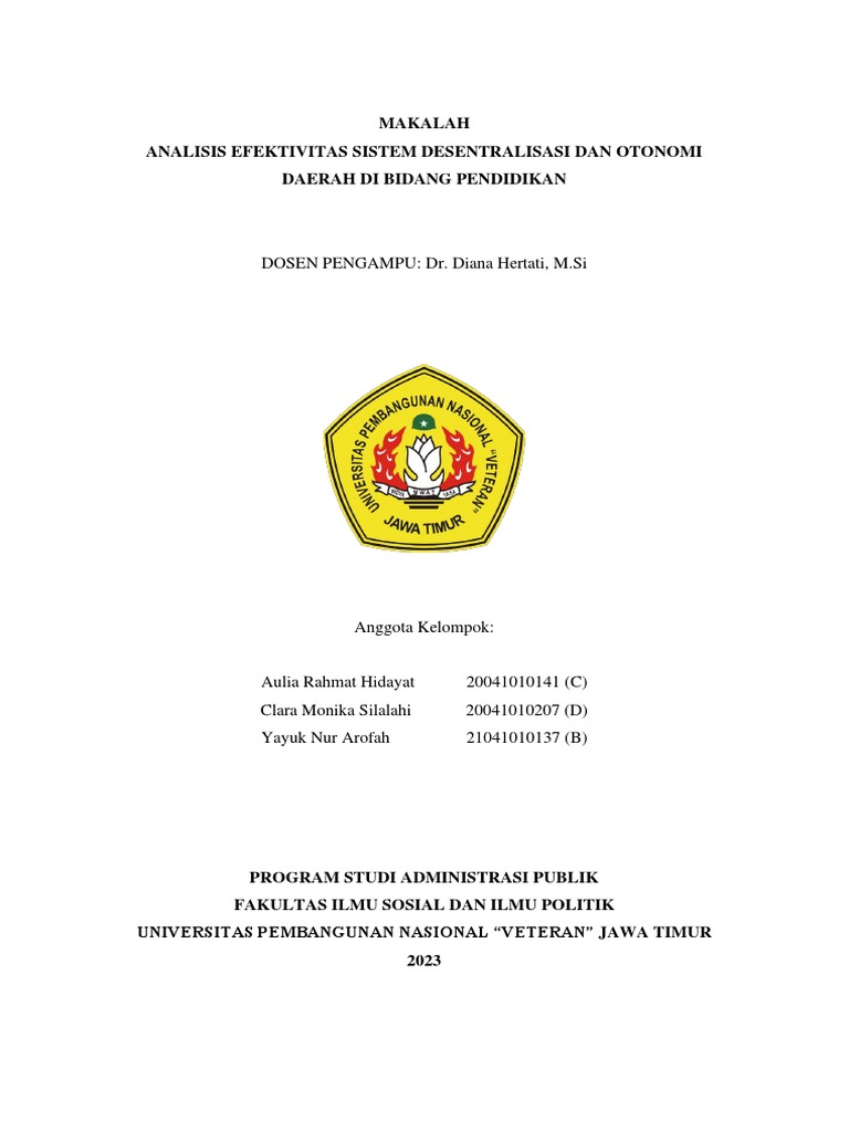Makalah Administrasi Pemerintahan Daerah | PDF