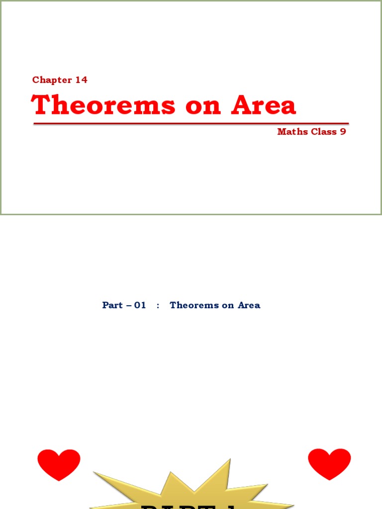 Area Theorems for Class 9 ICSE | PDF | Rectangle | Area