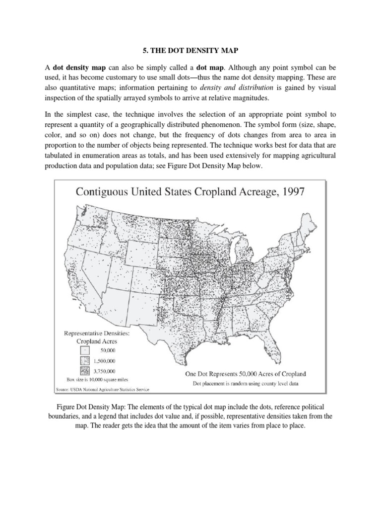 Quantative Mapping - (E) The Dot Density Map | PDF | Map | Cartography