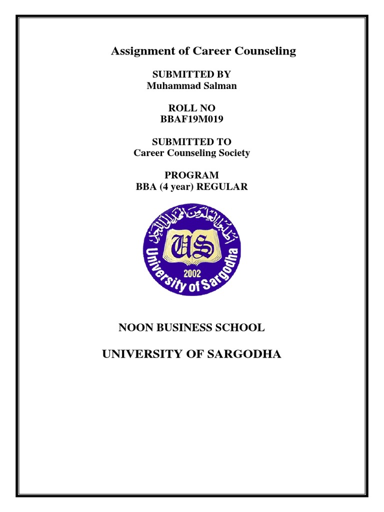 Career Counseling Assignment Overview | PDF | Business
