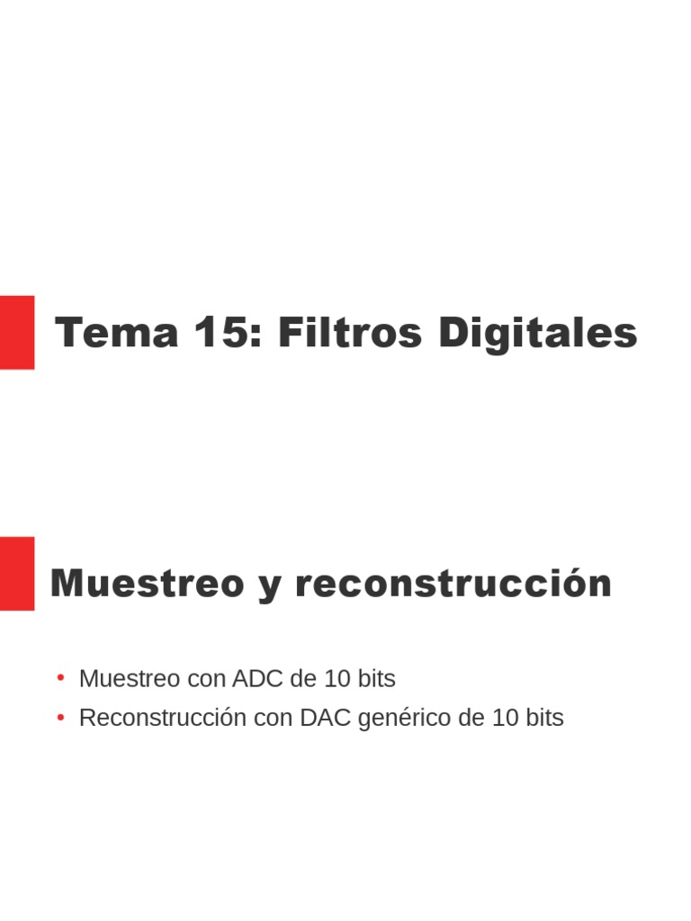 Tema 15 Filtros Digitales PDF | PDF | Ingenieria Eléctrica | Cibernética