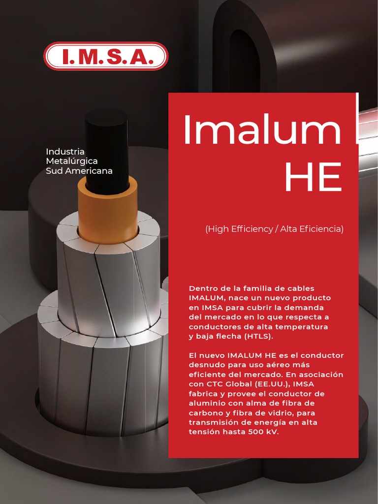 IMSA Producto Imalum HE Ficha Tecnica | PDF | Transmisión de energía ...