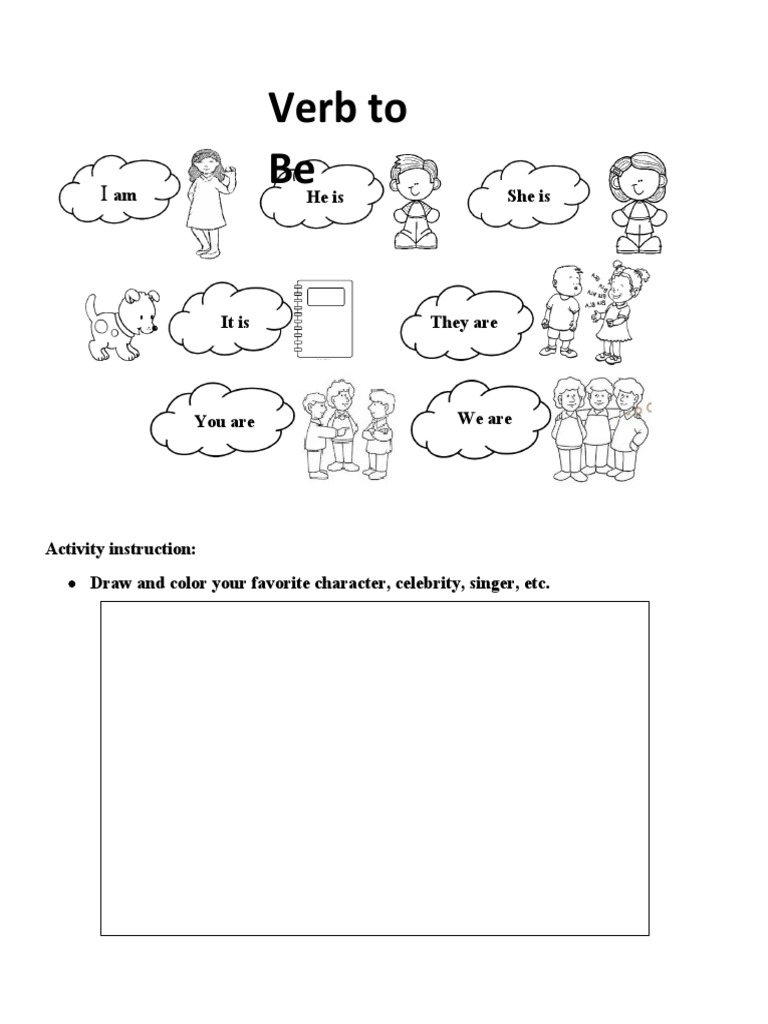 Verb To Be Worksheet | PDF