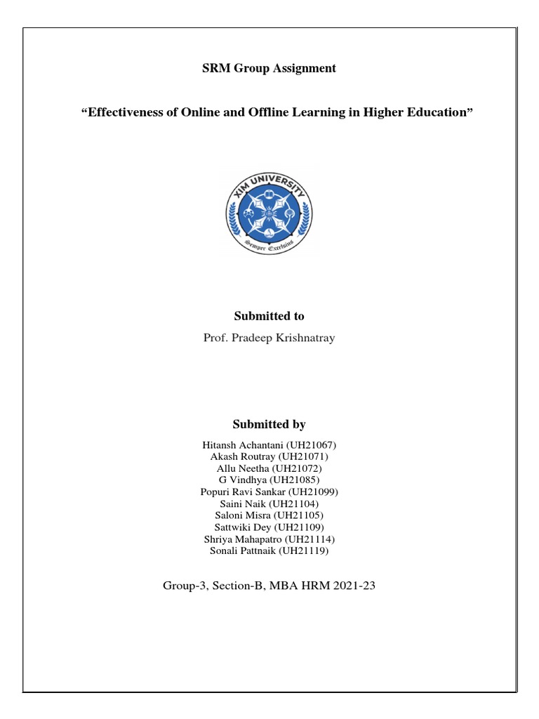 Group 3 - SRM Project Report | PDF | Dependent And Independent Variables | Coefficient Of ...