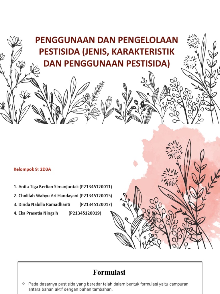Kel 9 - PPT PVT - Penggunaan Dan Pengelolaan Pestisida (Jenis ...