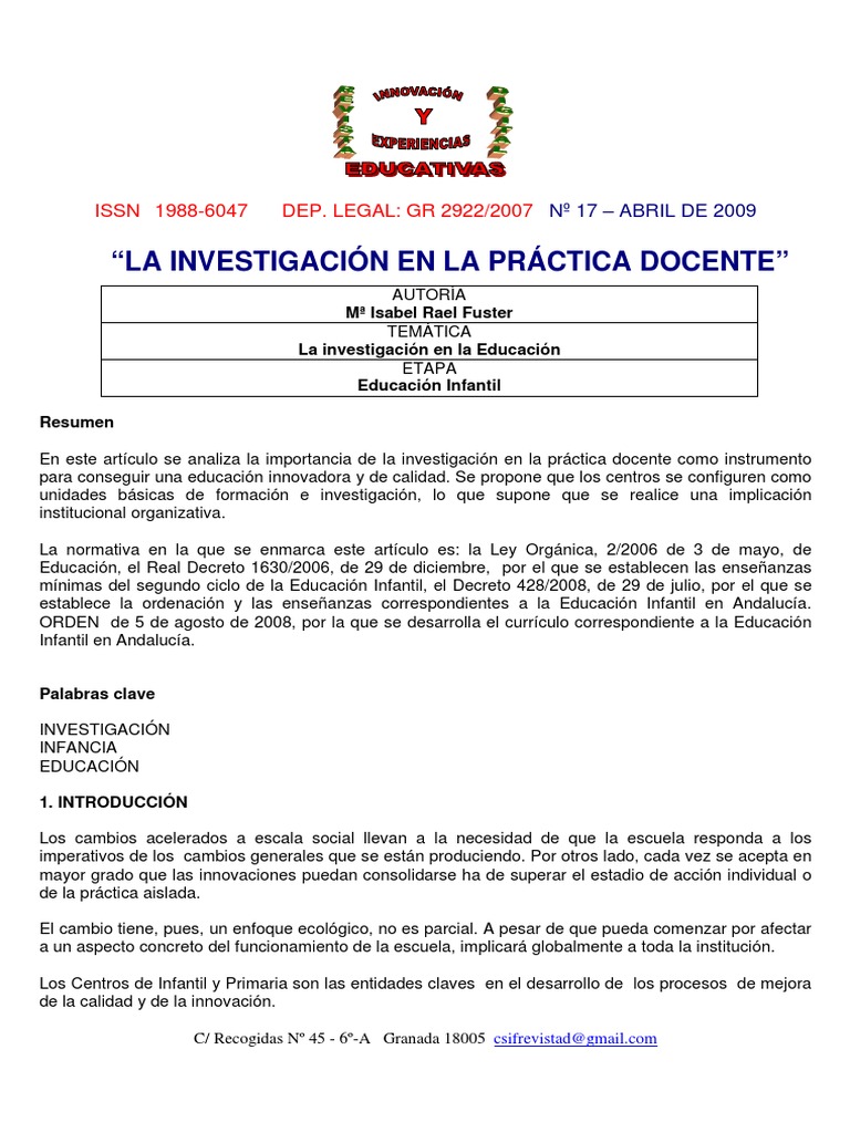 Maria Isabel - Rael - Fuster - 2 PDF | PDF | Maestros | Evaluación