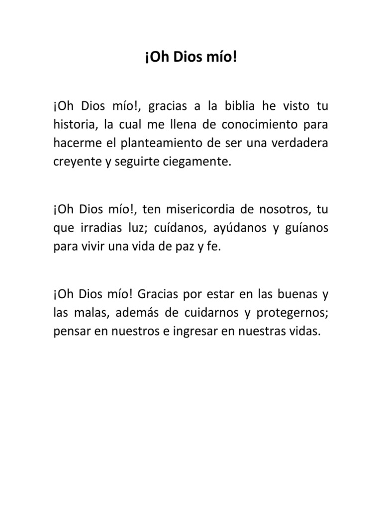 Oh Dios mío.docx | PDF