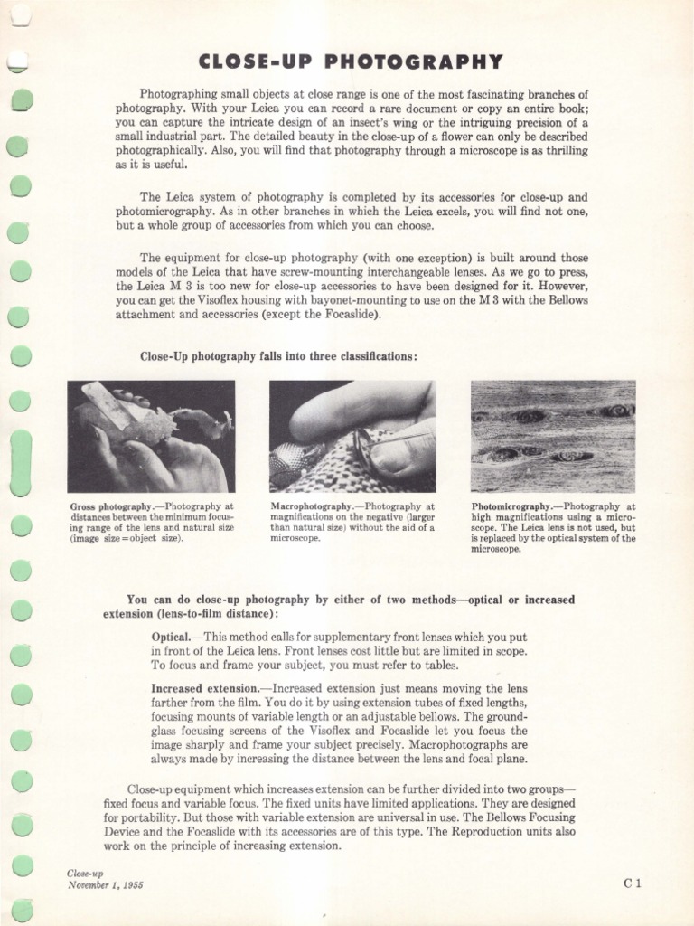 Close-Up Photography Techniques | PDF | Camera Lens | Macro Photography