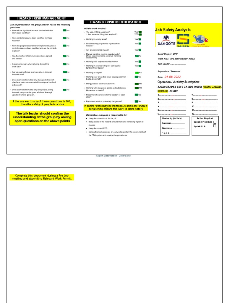 Radiography Test of Pipe Joints Night | PDF | Ionizing Radiation ...