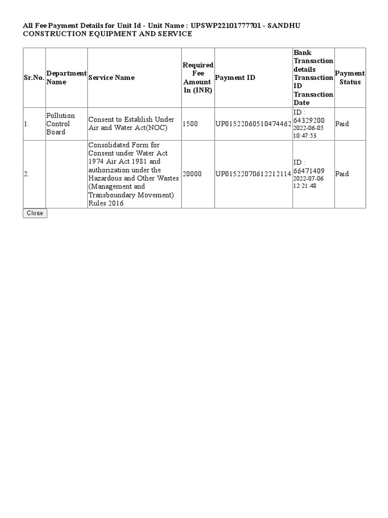 Fee Receipt | PDF
