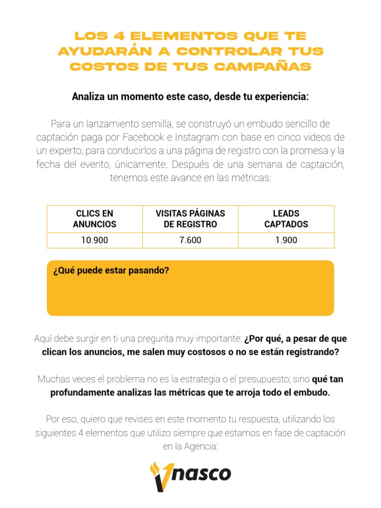 4 Elementos para Controlar El Costo de Las Campañas | PDF
