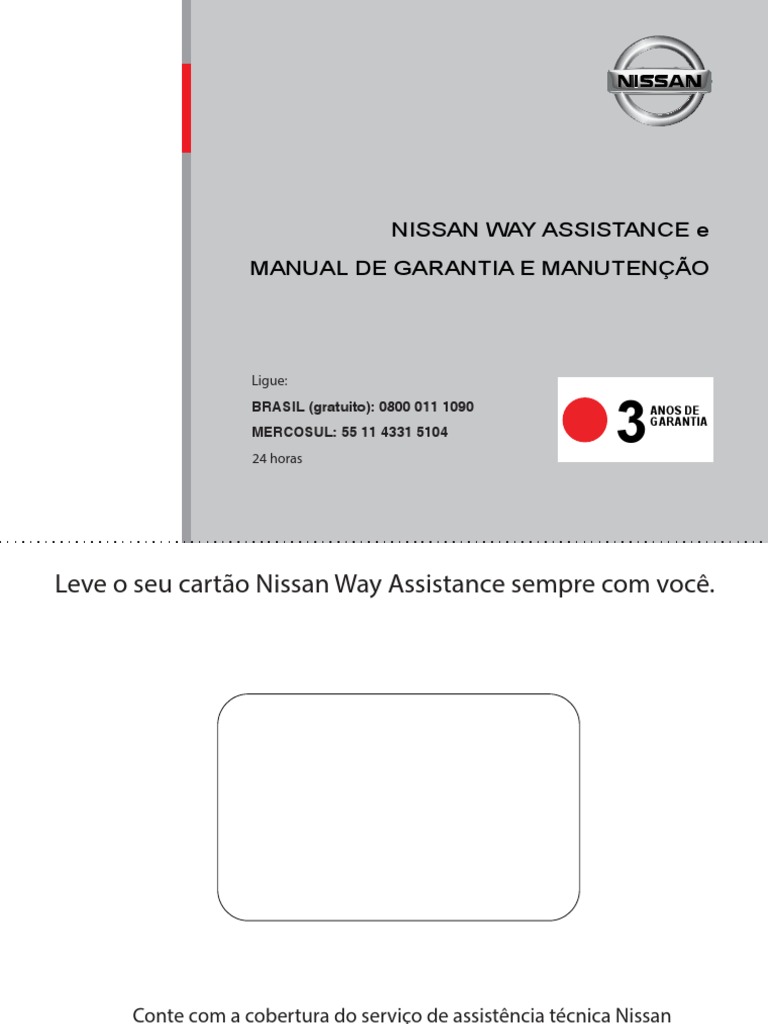 Livina Nissan Way Assistance e Manual de Garantia e Manutencao | PDF ...