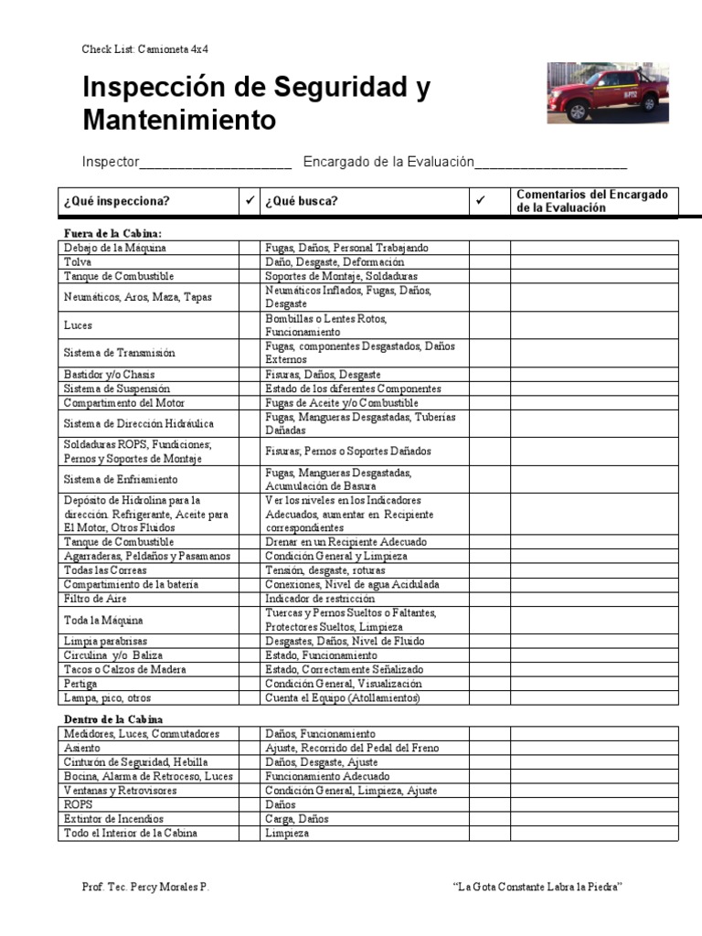 Hoja de Inspeccion | Descargar gratis PDF | Industria automotriz ... Hoja de Inspeccion | Descargar gratis PDF | Industria automotriz ...