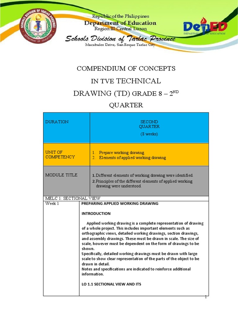 Technical Drawing Guide for Grade 8 | PDF | Drawing | Technical Drawing