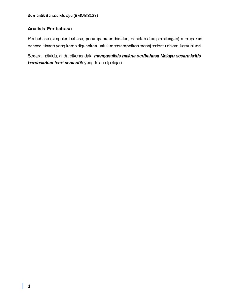 Bmmb 3123 Analisis Peribahasa Pdf Pdf