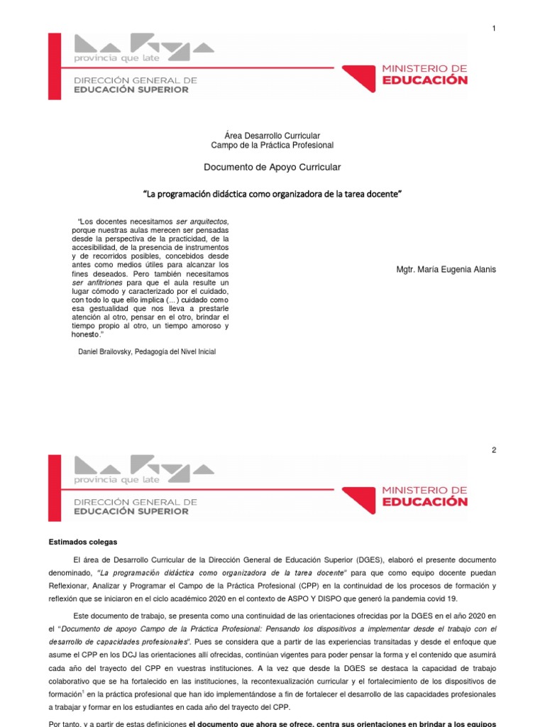 Prog Didáctica CPP | PDF | Evaluación | Enseñando