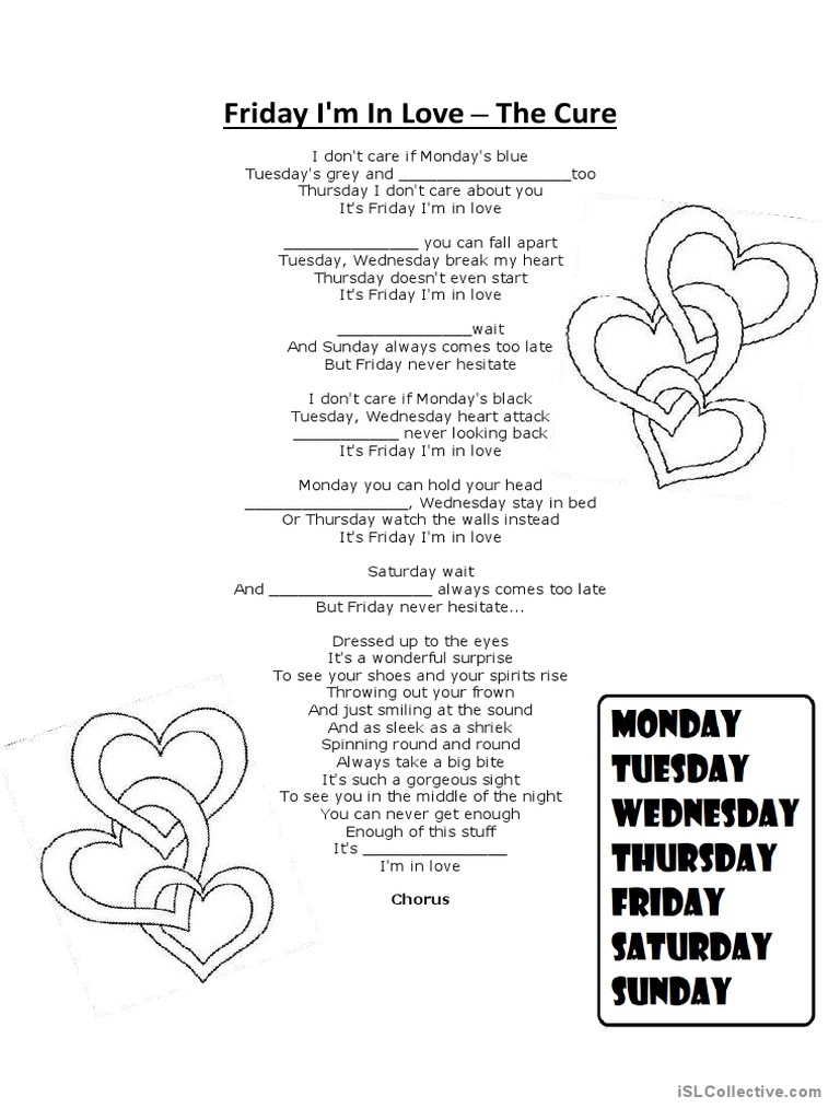 Friday I'm in Love - The Cure | PDF