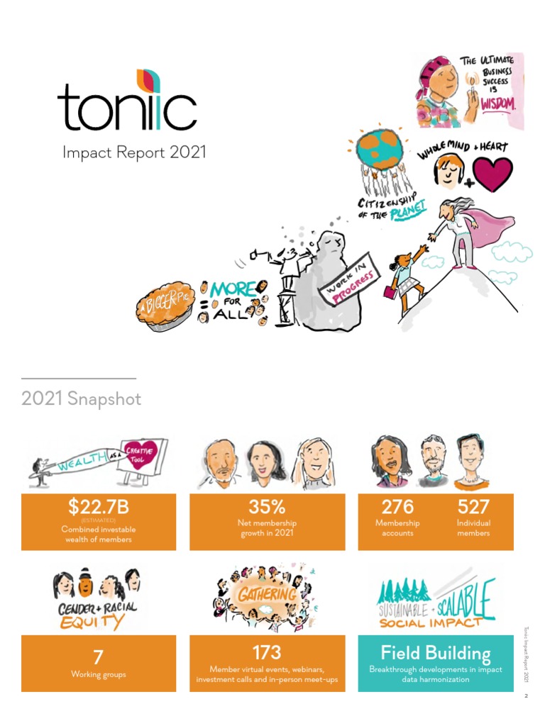 Toniic Impact Report 2021 Snapshot | PDF | Revenue | Investing