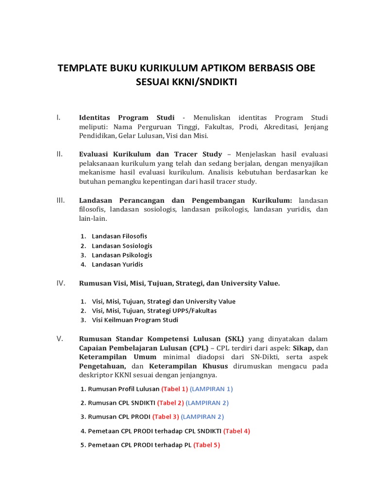 14 Okt 2022 TEMPLATE BUKU KURIKULUM BERBASIS OBE | PDF