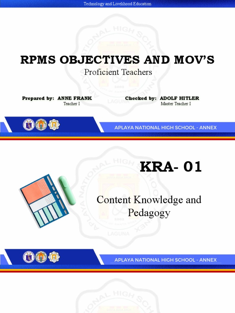 RPMS Objectives for Proficient Teachers | PDF | Learning | Teachers