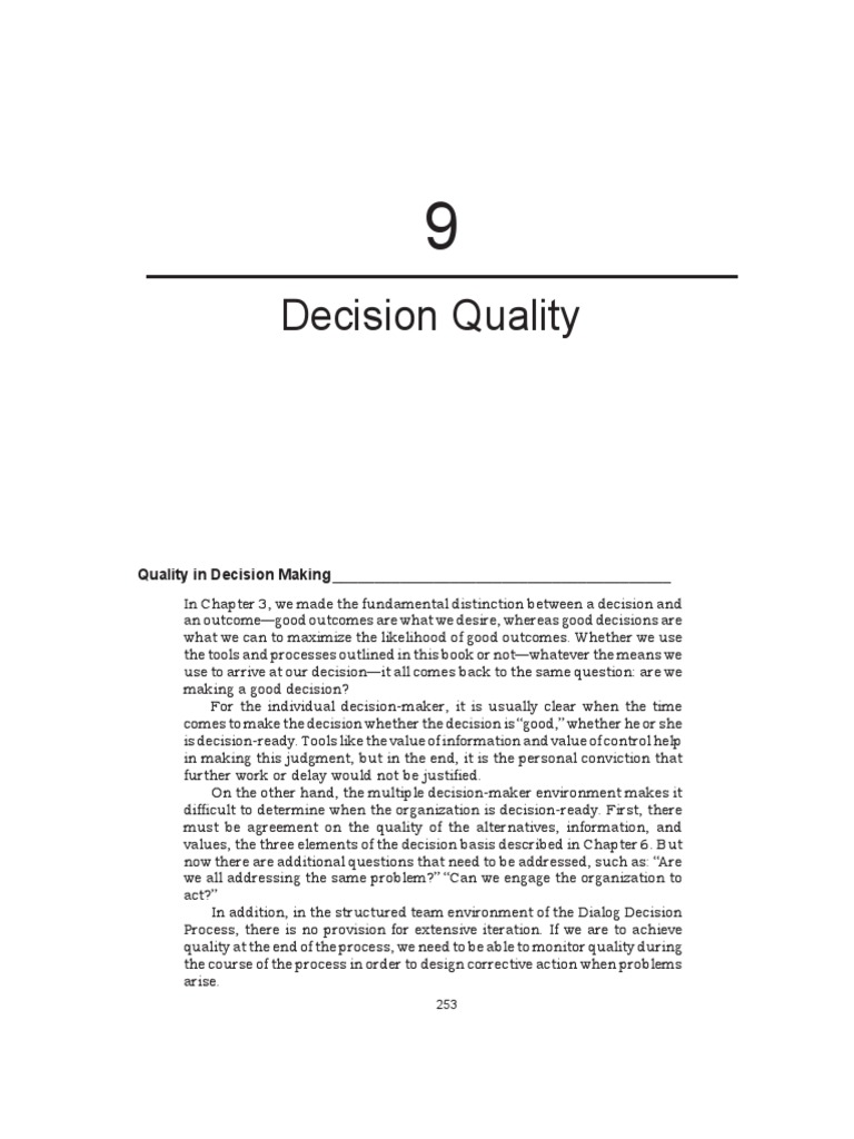 Decision Quality | PDF