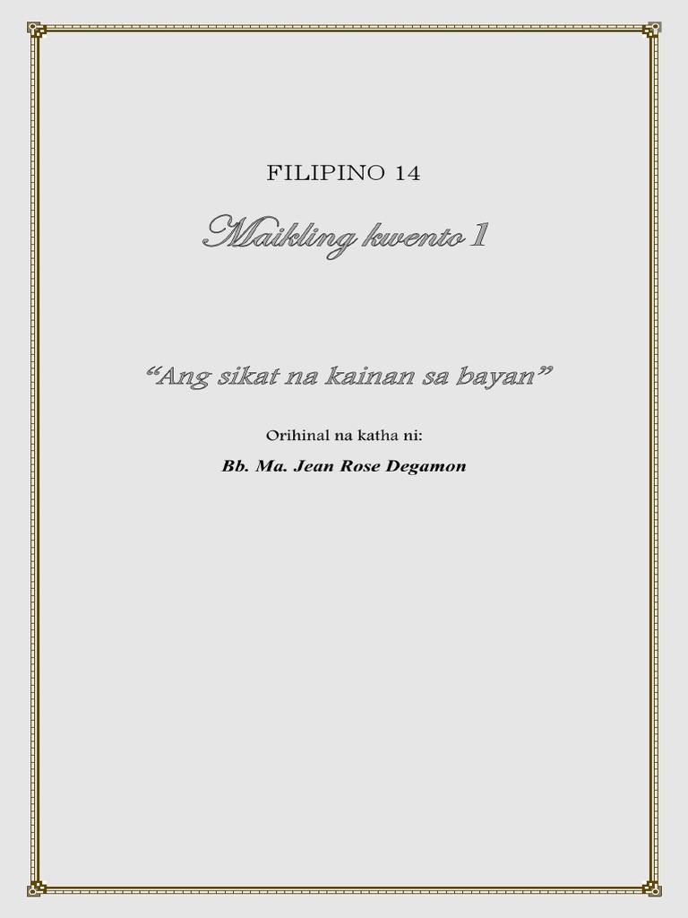 Maikling Kwento | PDF