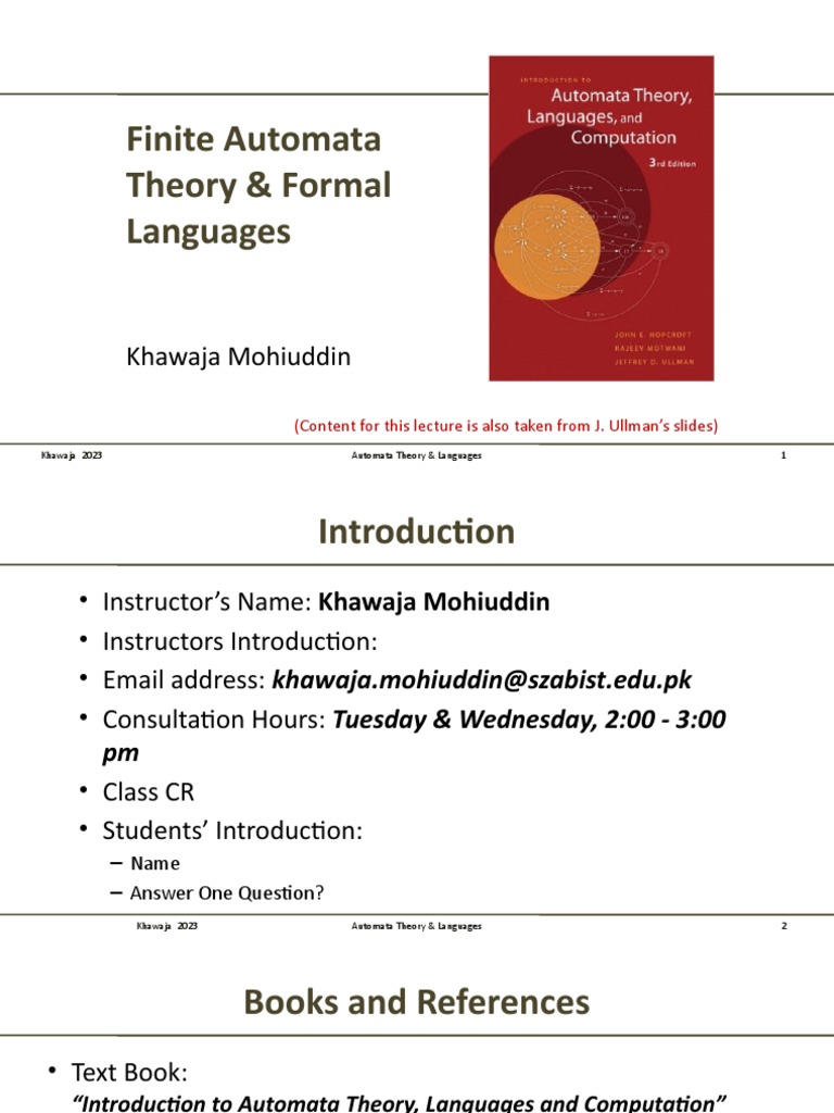 FATFL 01 Introduction | PDF | Automata Theory | Computational Complexity Theory