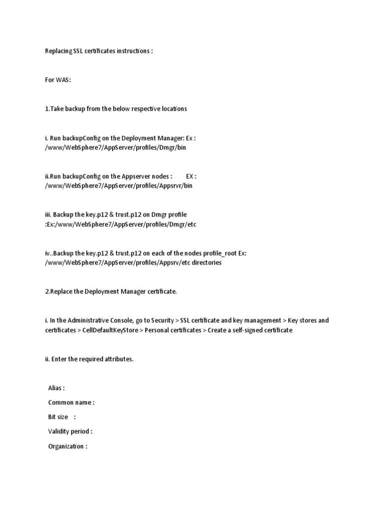 Replacing Ssl Certificates Instructions Pdf Public Key Certificate Databases