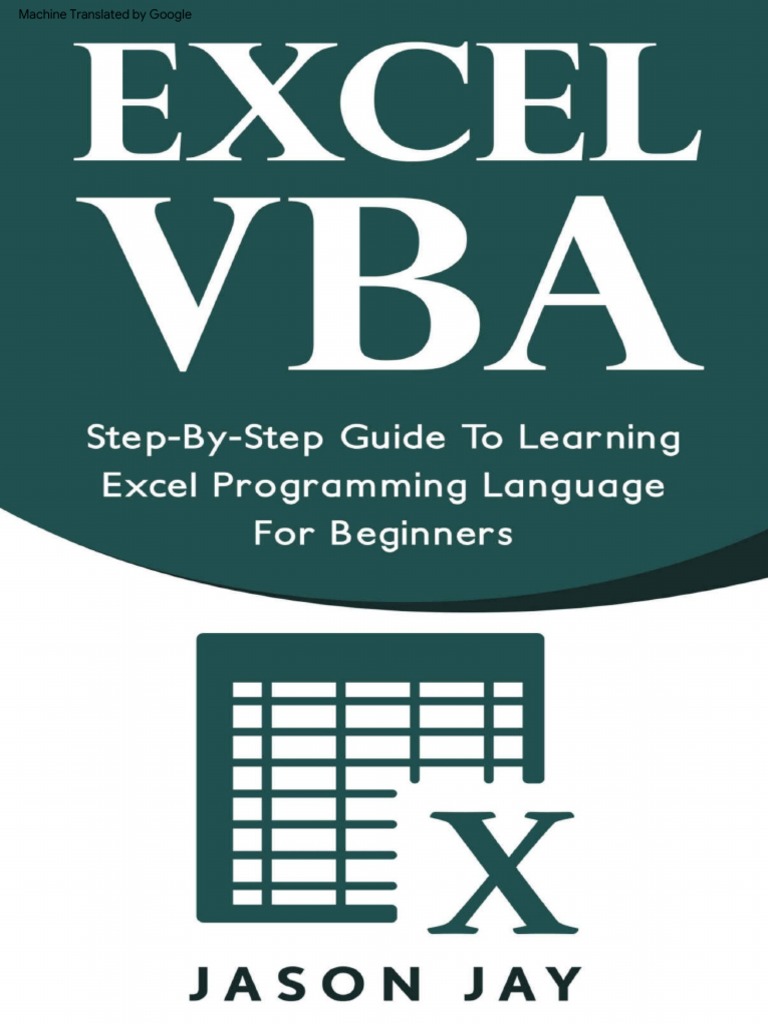 EXCEL VBA Step-by-Step Guide To Learning Excel Programming Language For Beginners (PDFDrive) PDF ...