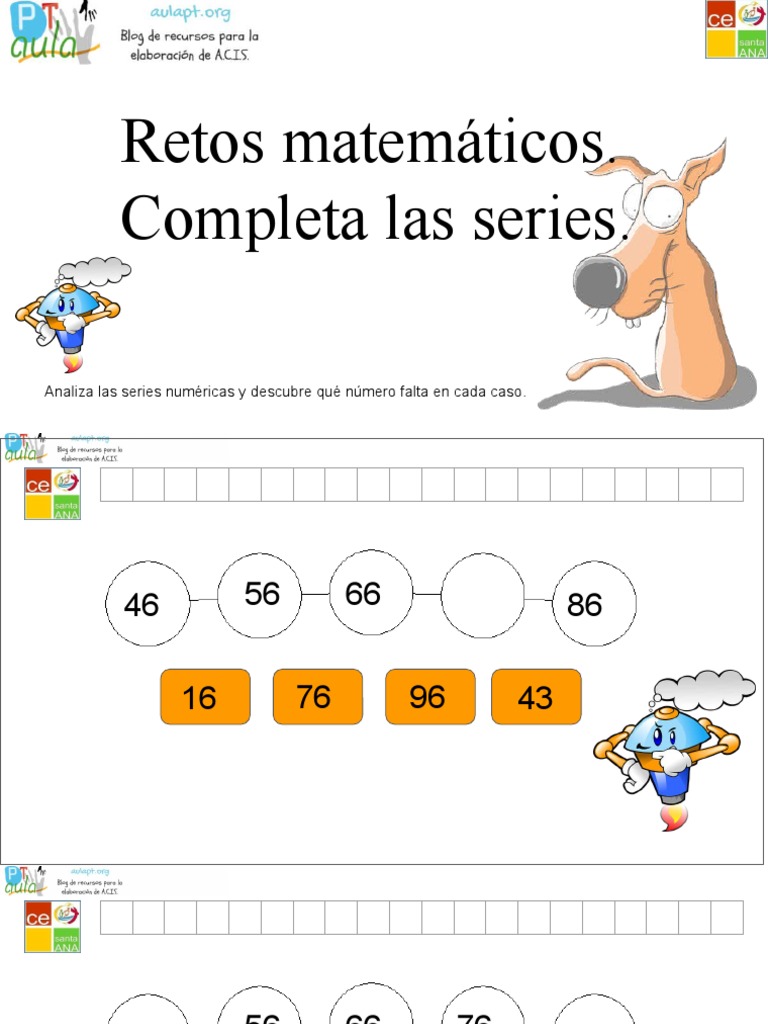 Series Matemáticas Hasta 99 | PDF