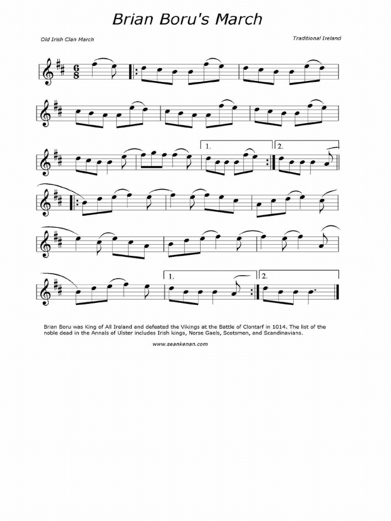 Brian Boru's March | PDF