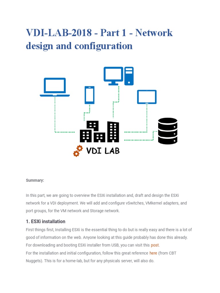 VMware VDI LAB | PDF | Ip Address | Installation (Computer Programs)