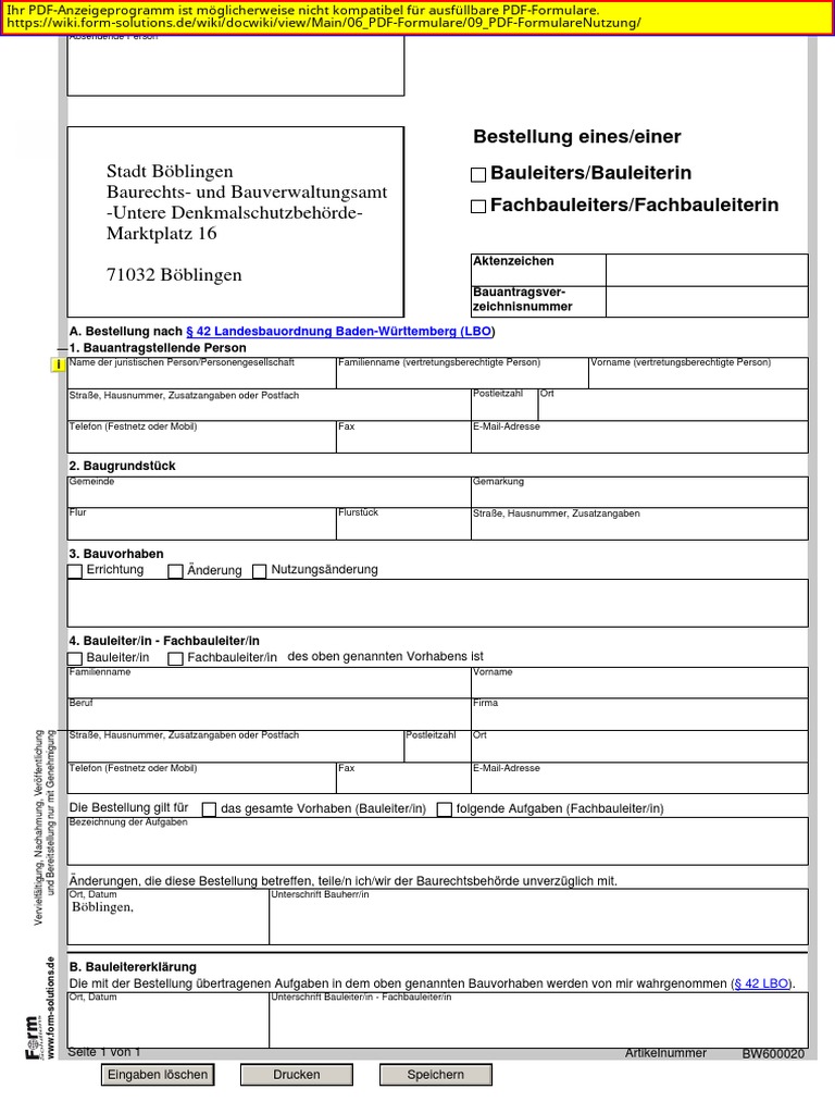 102_01_Bauleitererklärung | PDF