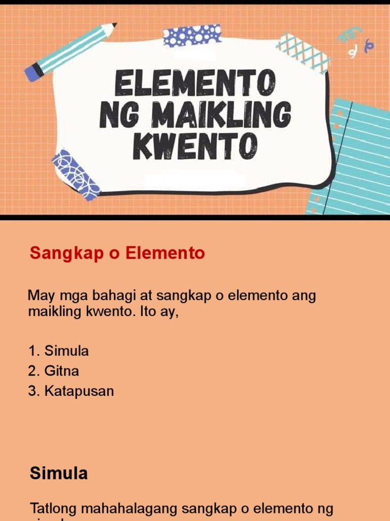 Elemento NG Maikling Kwento | PDF