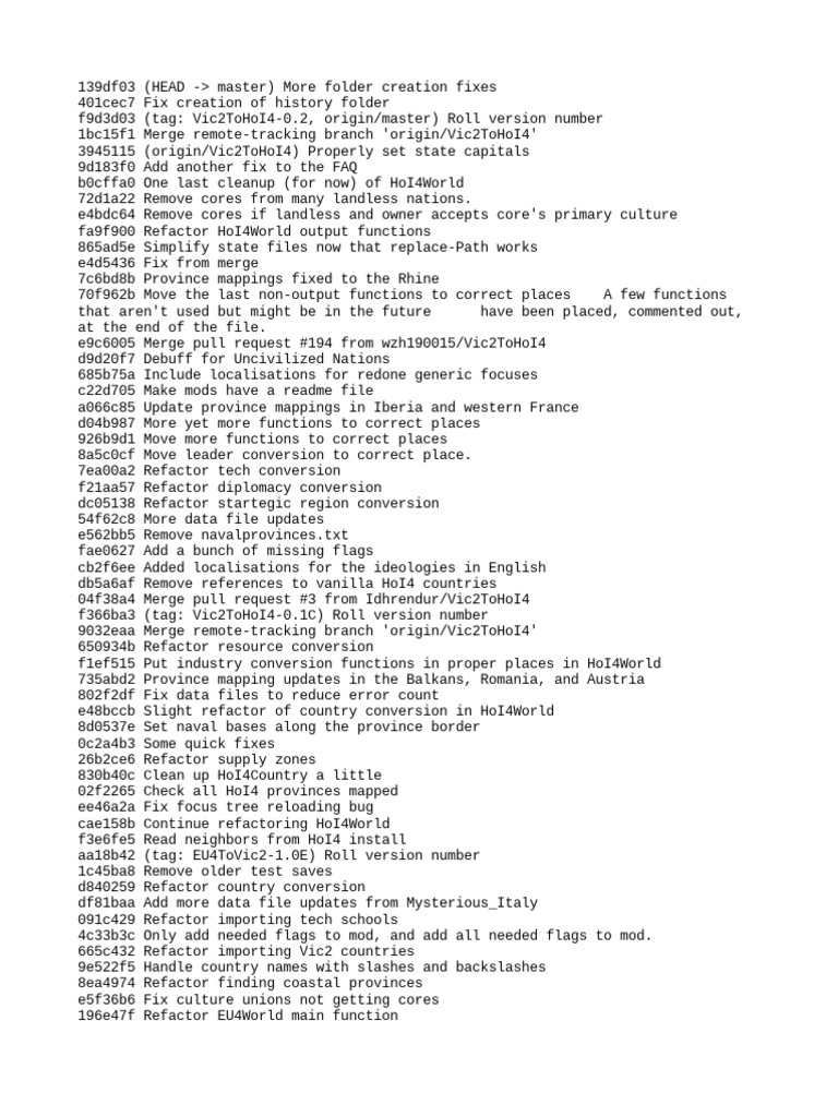 Changelog | PDF | Computer File | String (Computer Science)