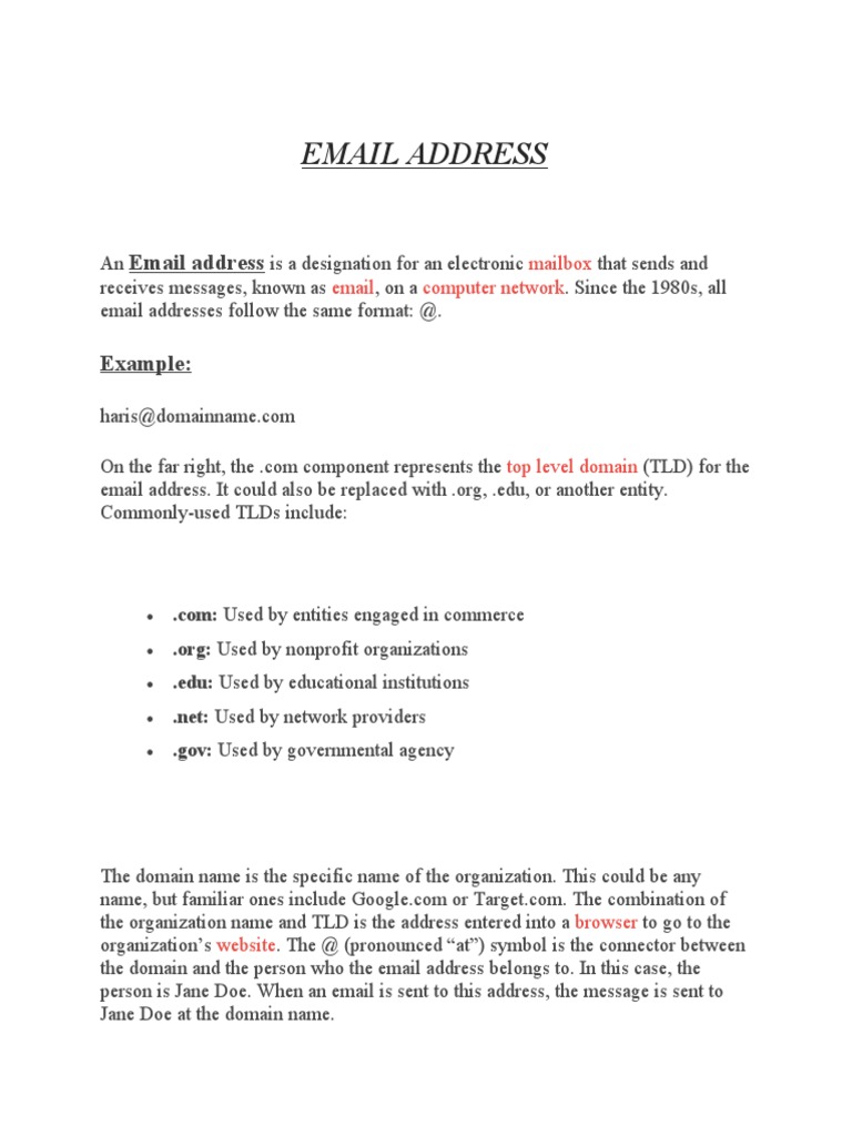 Email Assignment | PDF | Domain Name | Email Address