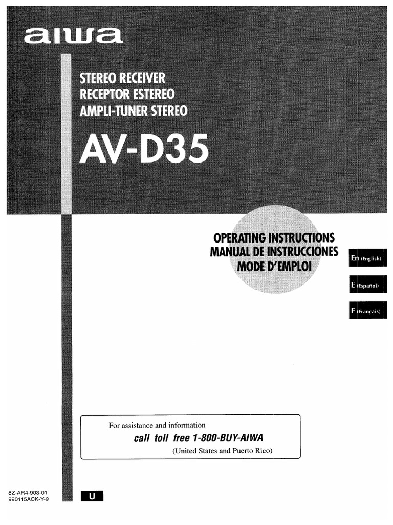 Aiwa AV D35 Owners Manual | PDF | Computers | Technology & Engineering