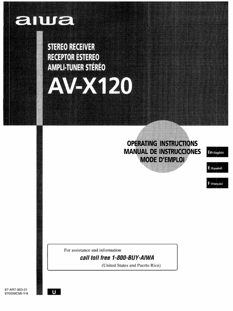 Aiwa AV X120 Owners Manual | PDF | Business
